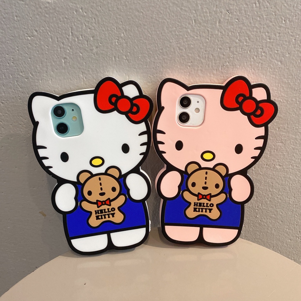 Hello Kitty Cute Three-dimensional Silicone Phone Cases For iPhone 14 ...