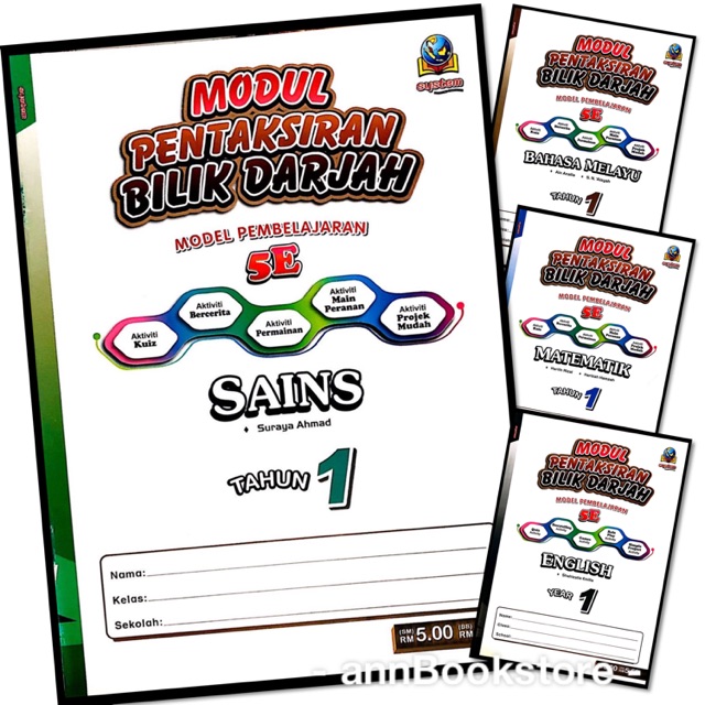 MODUL PENTAKSIRAN BILIK DARJAH Model Pembelajaran 5E TAHUN 1 | Shopee ...