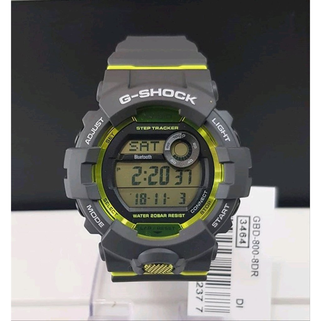 Casio G-SQUAD GBD-800-8DR G-Shock Digital Sporty BLUETOOTH Grey Resin ...