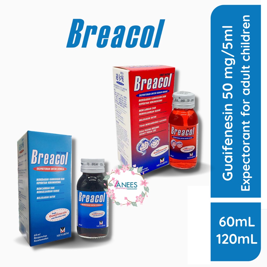 Breacol Expectorant For Children and adult 60mL /120mL | Shopee Malaysia