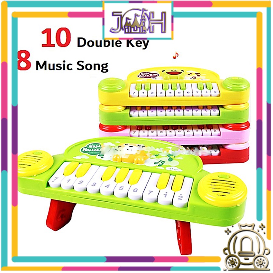 10 Keys Electronic Piano Keyboard Baby Kid Flashing LED Light Animals ...