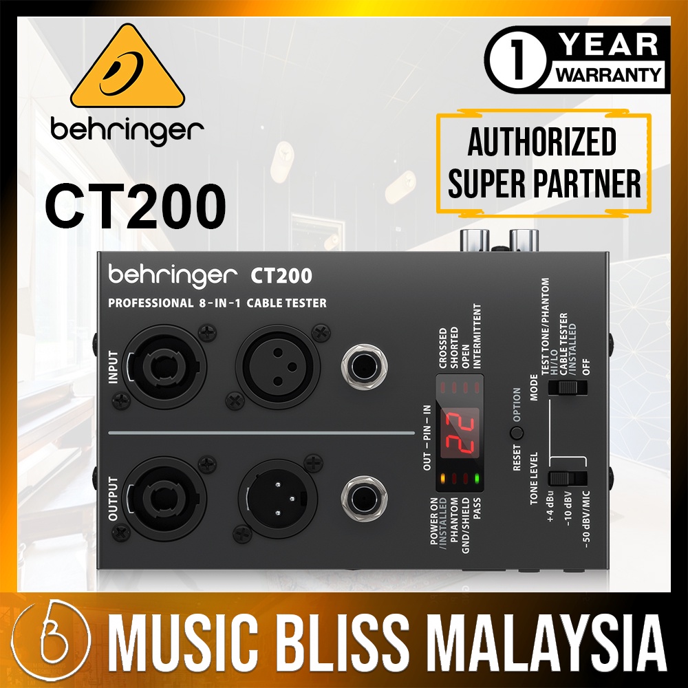 Behringer CT200 8-in-1 Cable Tester (CT-200 / CT 200) | Shopee Malaysia