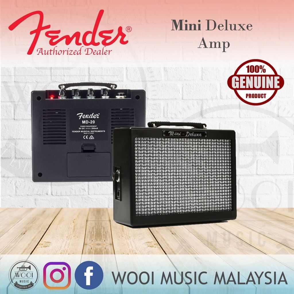 Fender Mini Deluxe Guitar Amplifier, Black (1 Watt) | Shopee Malaysia