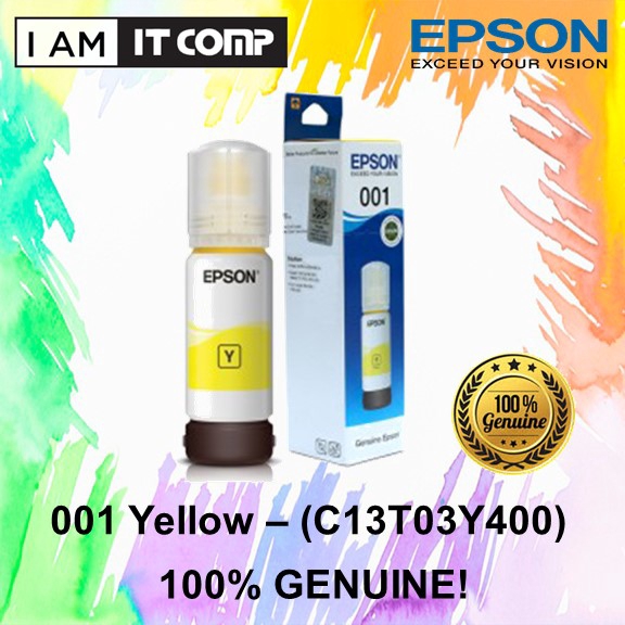 Epson [GENUINE] L4150/L4160/L6160/L6170/L6190 70ML 001 Ink Bottle ...