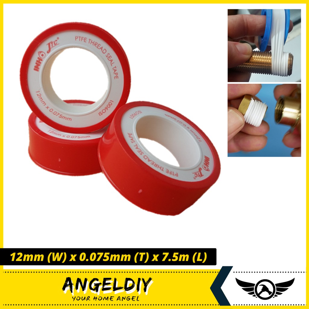 INHO PTFE Thread Seal Tape Teflon Tape White Tape Pita Paip Air Putih ...