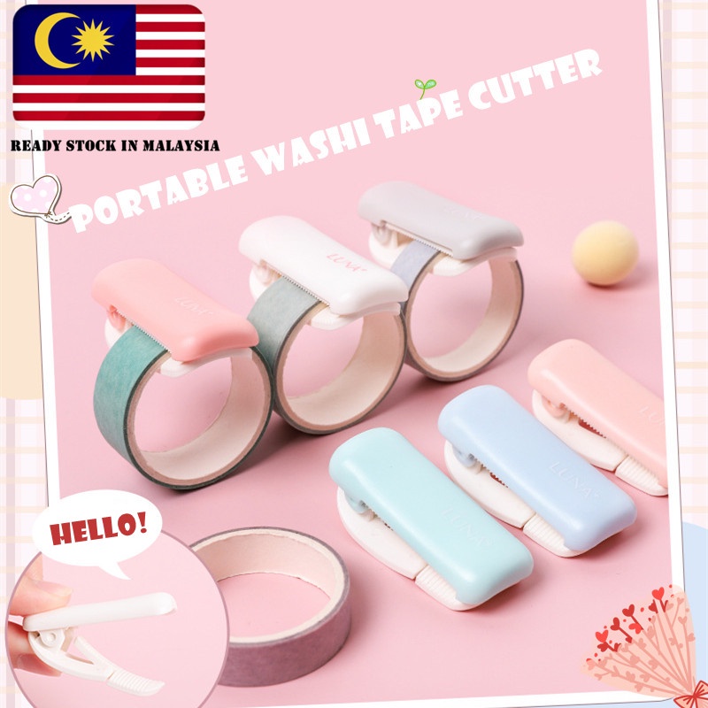 INS Pastel Colour Portable Mini Clip-on Washi Paper Tape Cutter ...