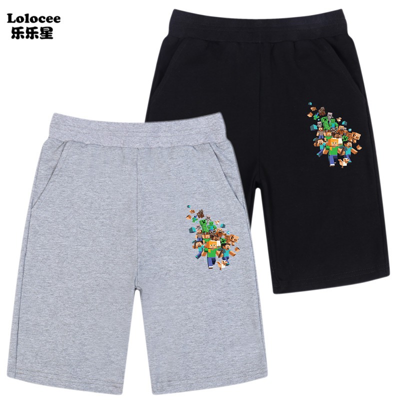 Boys Minecraft Creeper Summer Shorts Cartoon Sports Short Pants Kids ...