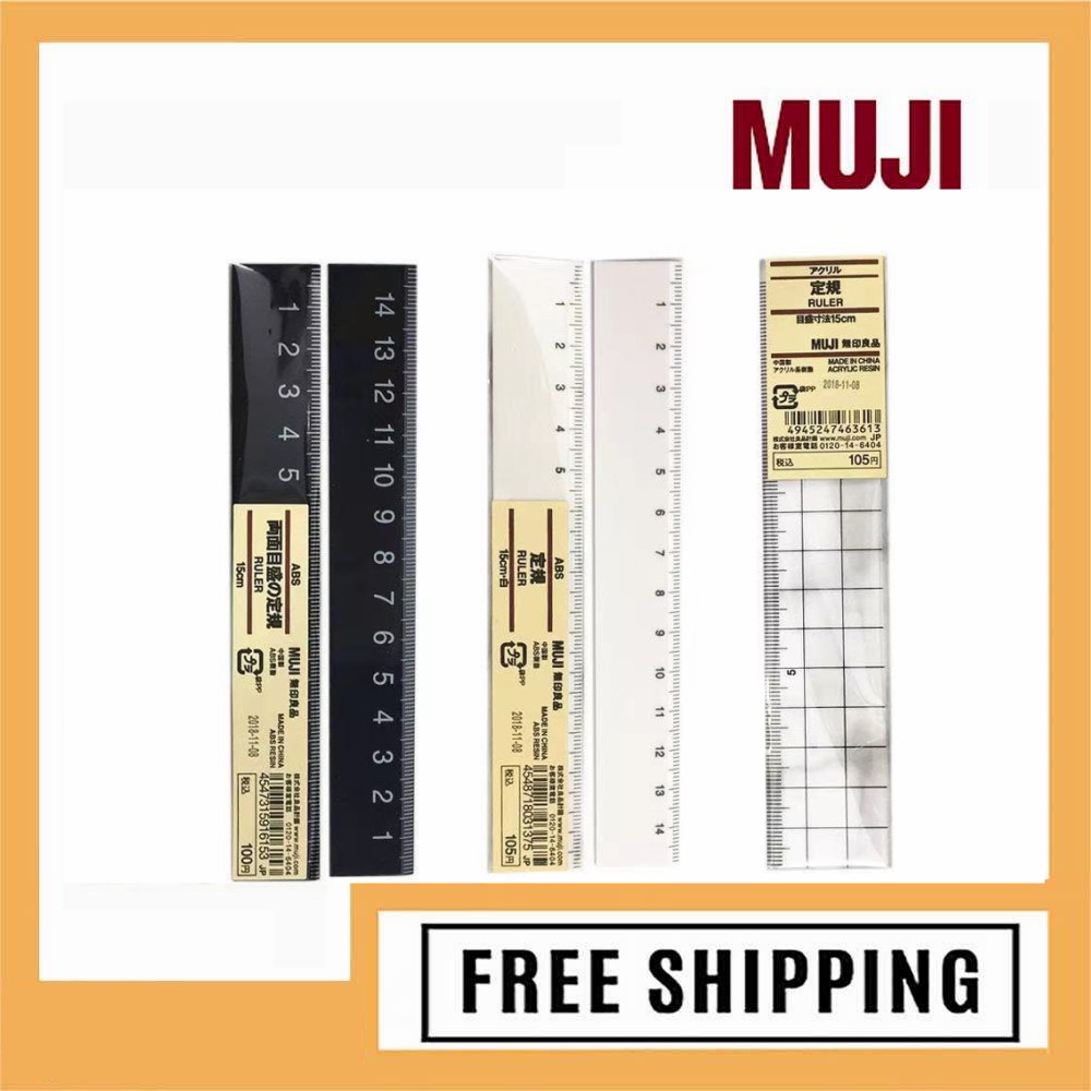 Japan MUJI Stationery Acrylic Transparent Black White Double-Sided ...