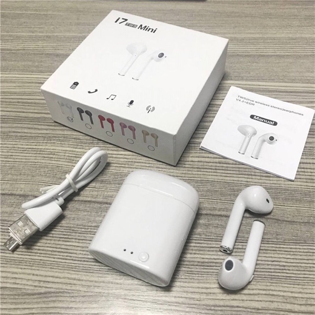 Bluetooth Earphone with Charging box i7 Mini TWS Wireless Stereo ...
