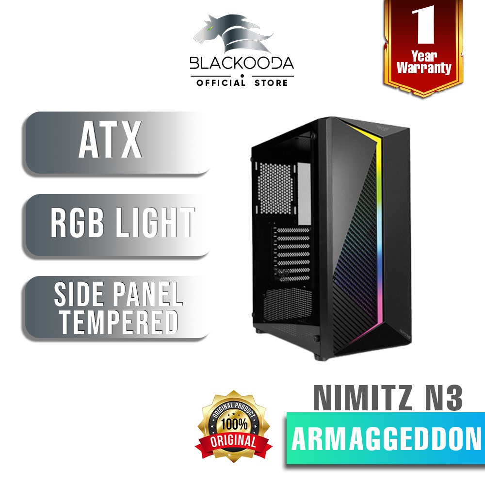 Armaggeddon Nimitz N3 Excellent ATX Gaming PC Case with RGB Lightning ...