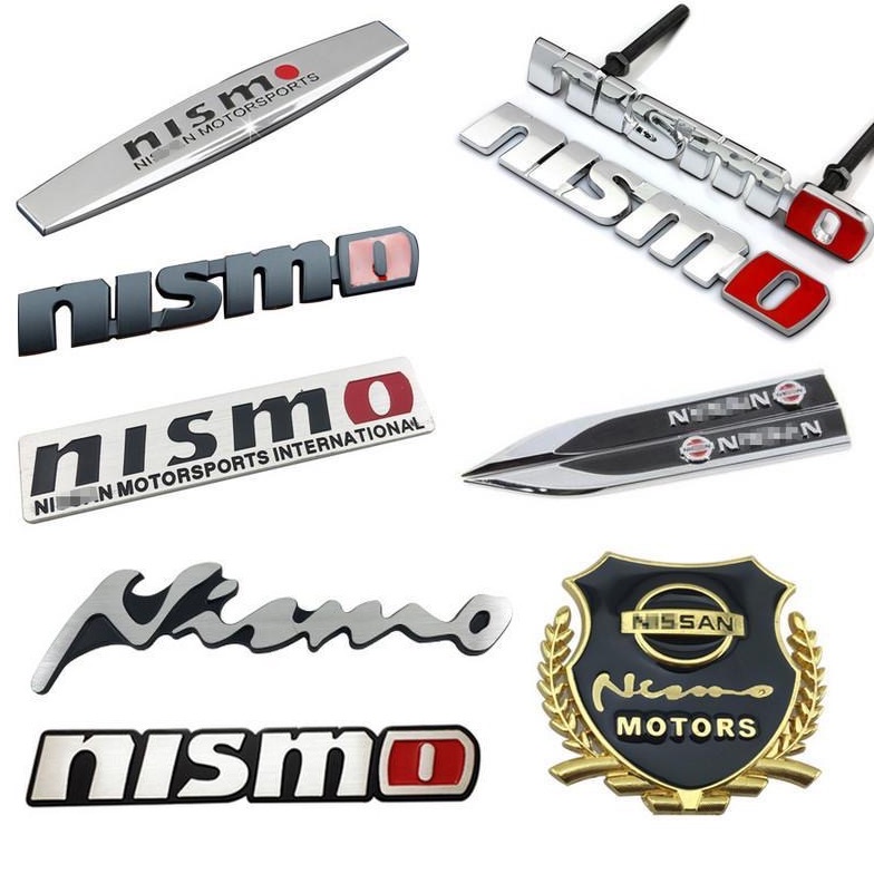 Night knight 2pcs Nismo GTR Metal Car Side Sticker Auto Rear Emblem ...