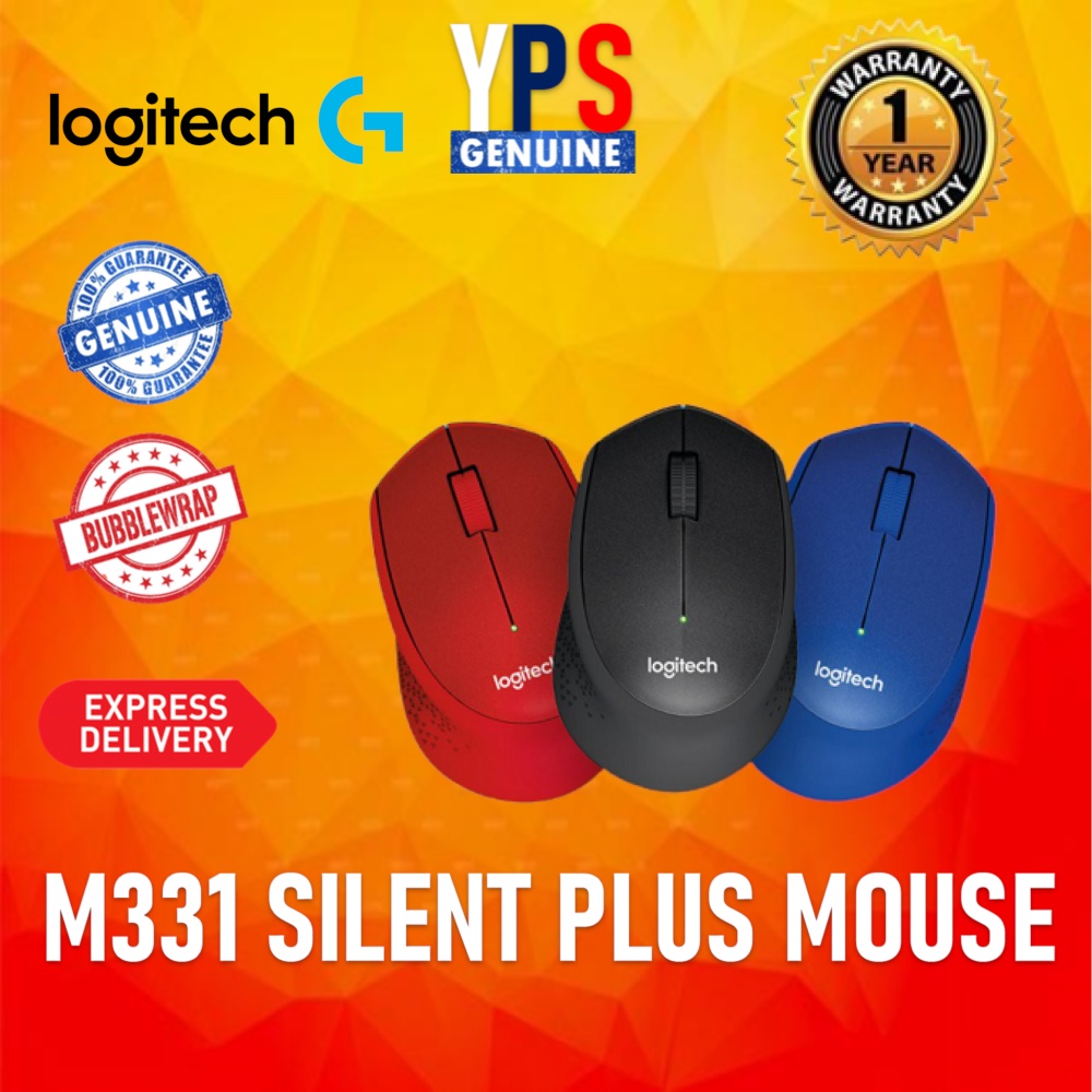 Logitech M331 Silent Plus Wireless Mouse, 2.4 GHz, 3 Buttons, For PC ...