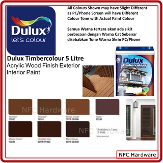 Dulux Timbercolour Acrylic Wood Finish Exterior Interior Paint 5 Litre ...