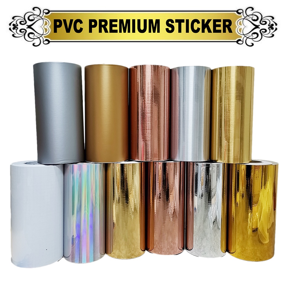 PVC PREMIUM CHROME STICKER PELEKAT BELON PVC WATERPROOF VINYL STICKER ...