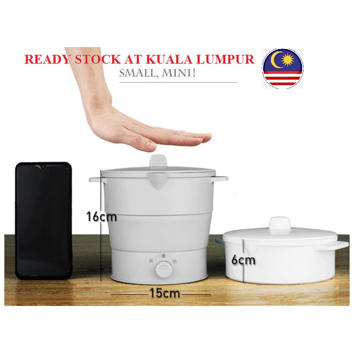 Folding Silicone Electric Cooker Travel Portable Travel Pot Steaming ...