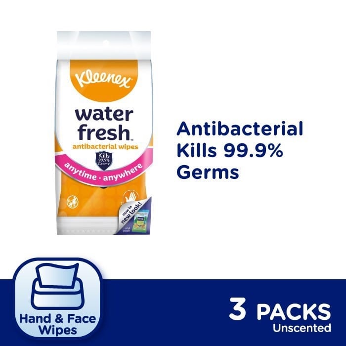 Kleenex Water Fresh Antibac Wipes Tisu (10 pcs x 3 pack) | Shopee Malaysia
