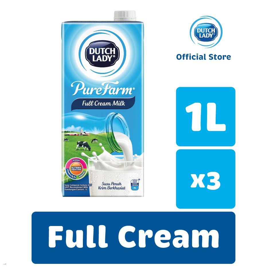 Hot dutch lady purefarm uht milk - full cream value pack | BeeCost