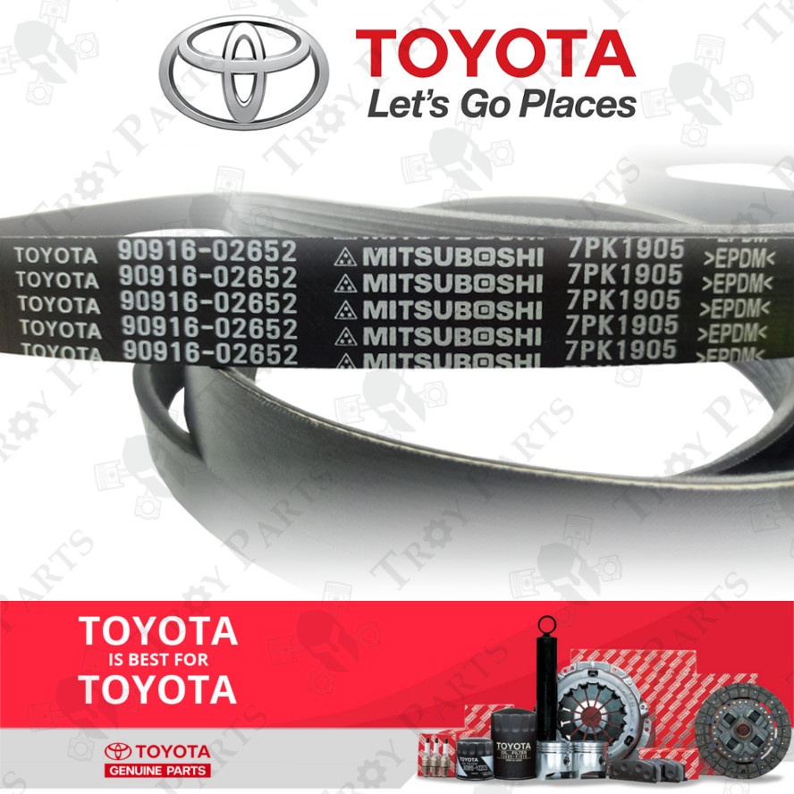 Original Toyota Fan Belt 90916-02652 for Toyota Estima ACR50 ACR55 2.4 ...