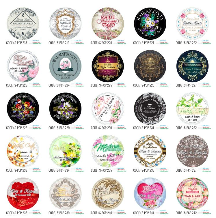 Sticker Wedding Door Gift Stiker Kenduri Kahwin Murah Stickers Doorgift ...