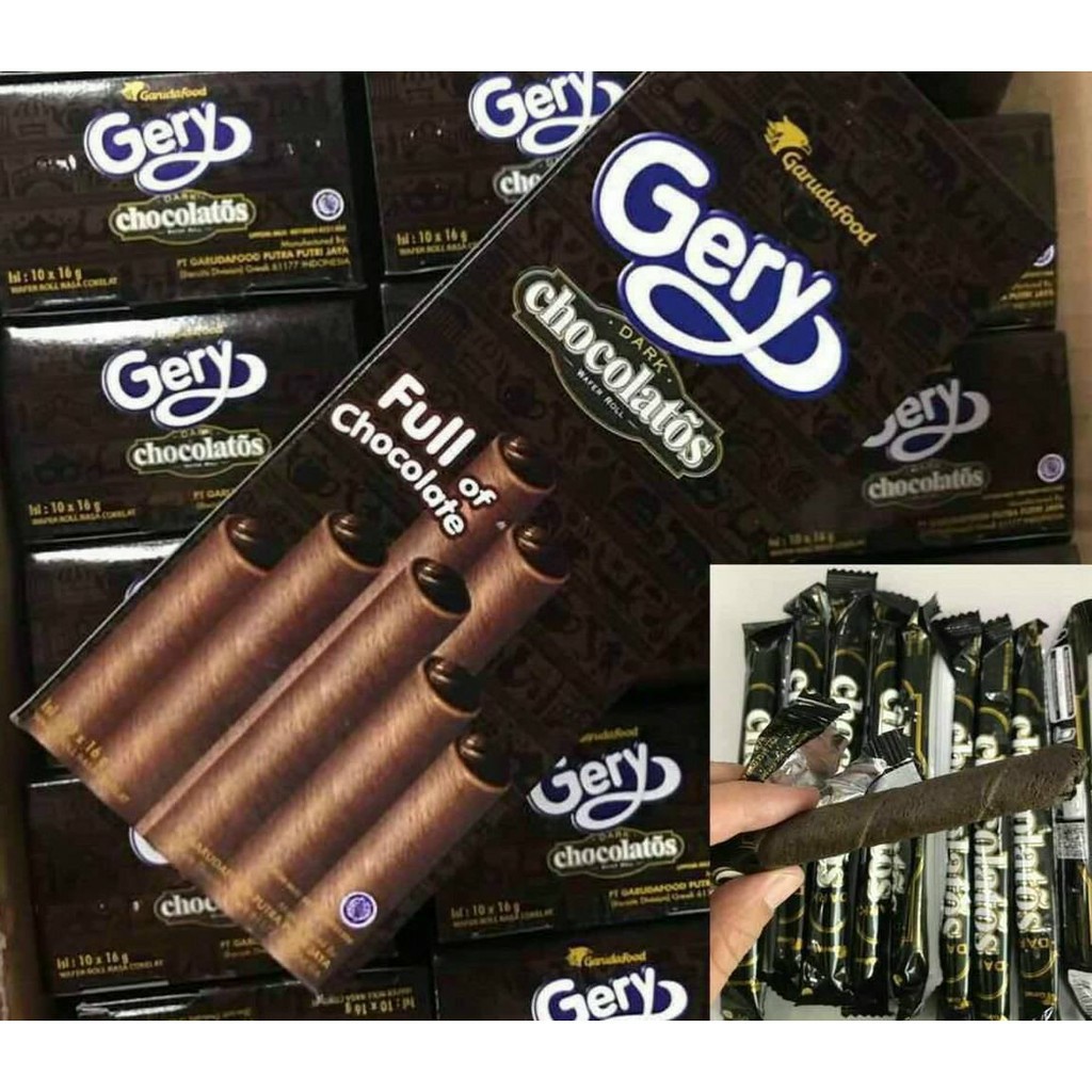 Malaysia Ready Stock / Gery Chocolate Wafer Stick (Dark Chocolate) 10 x ...