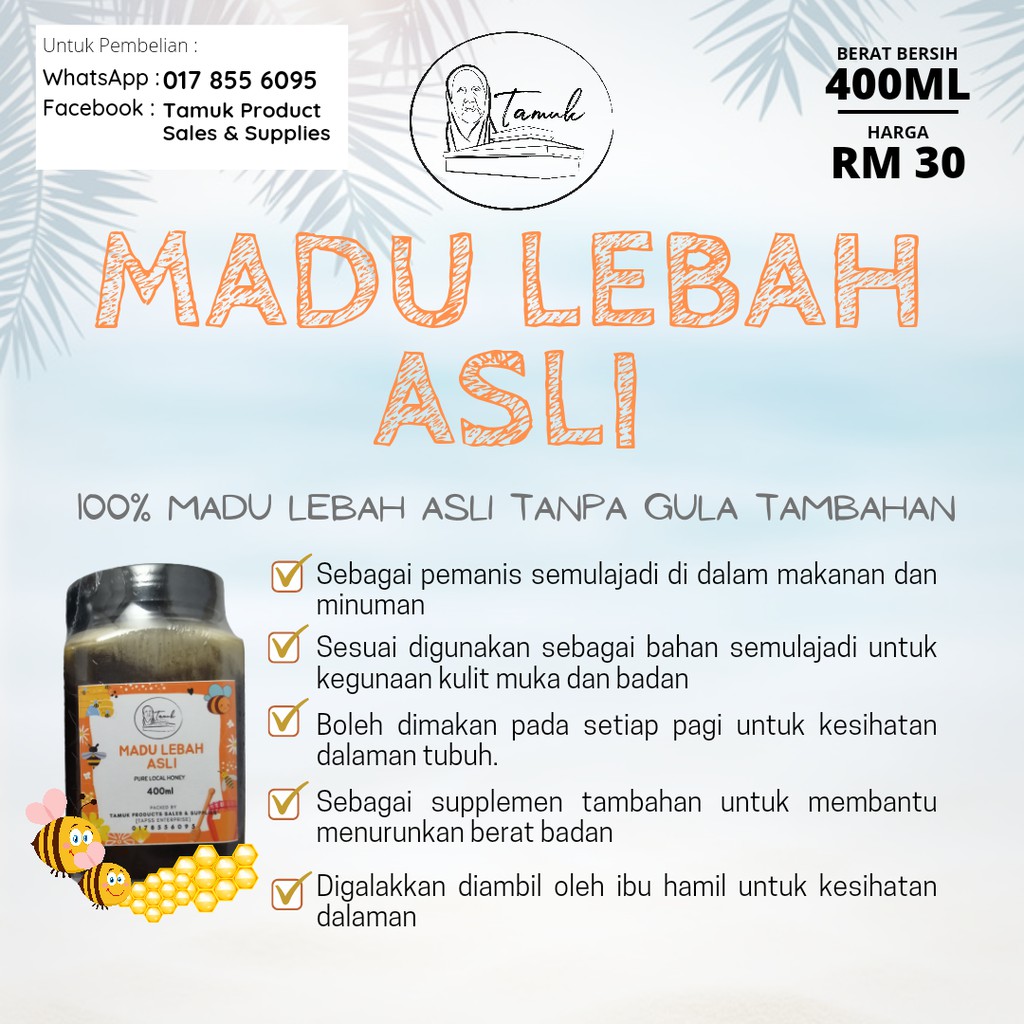 Madu Lebah Asli 400ml (TAPSS) | Shopee Malaysia