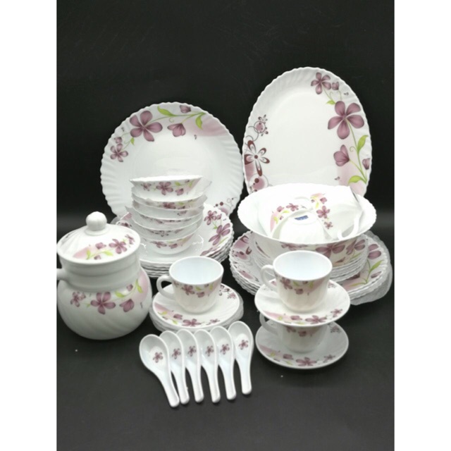 READYTSOCK 💥 Pinggan Corel HG kaca 46pcs | Shopee Malaysia