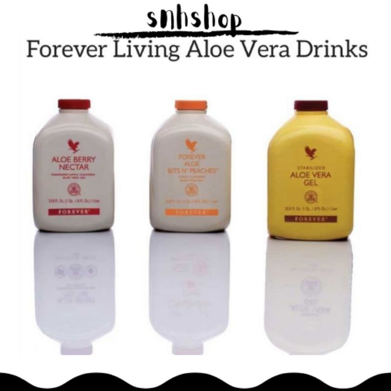 FOREVER LIVING Aloe Vera Drinks 1 liter 100% Original Aloe Vera Gel AVG ...