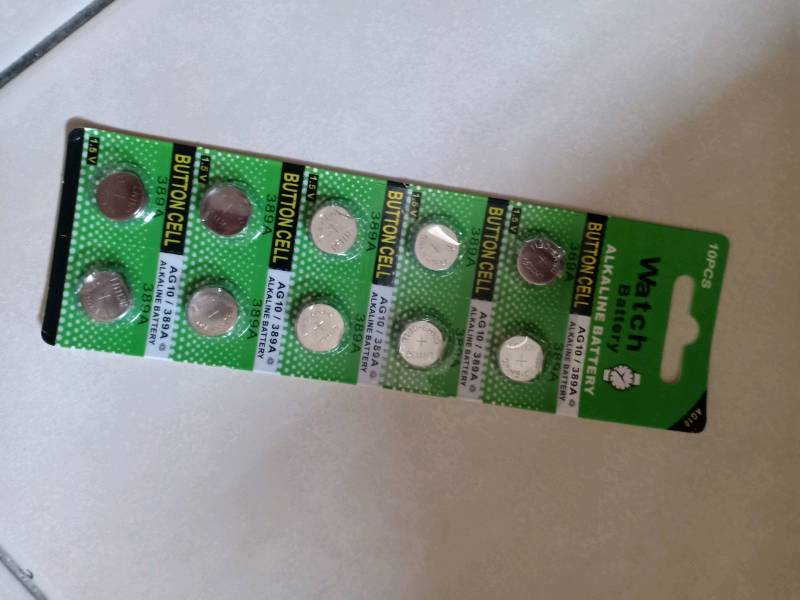 AG10 LR1130 75mAh Alkaline Button Cell Battery Mercury Free