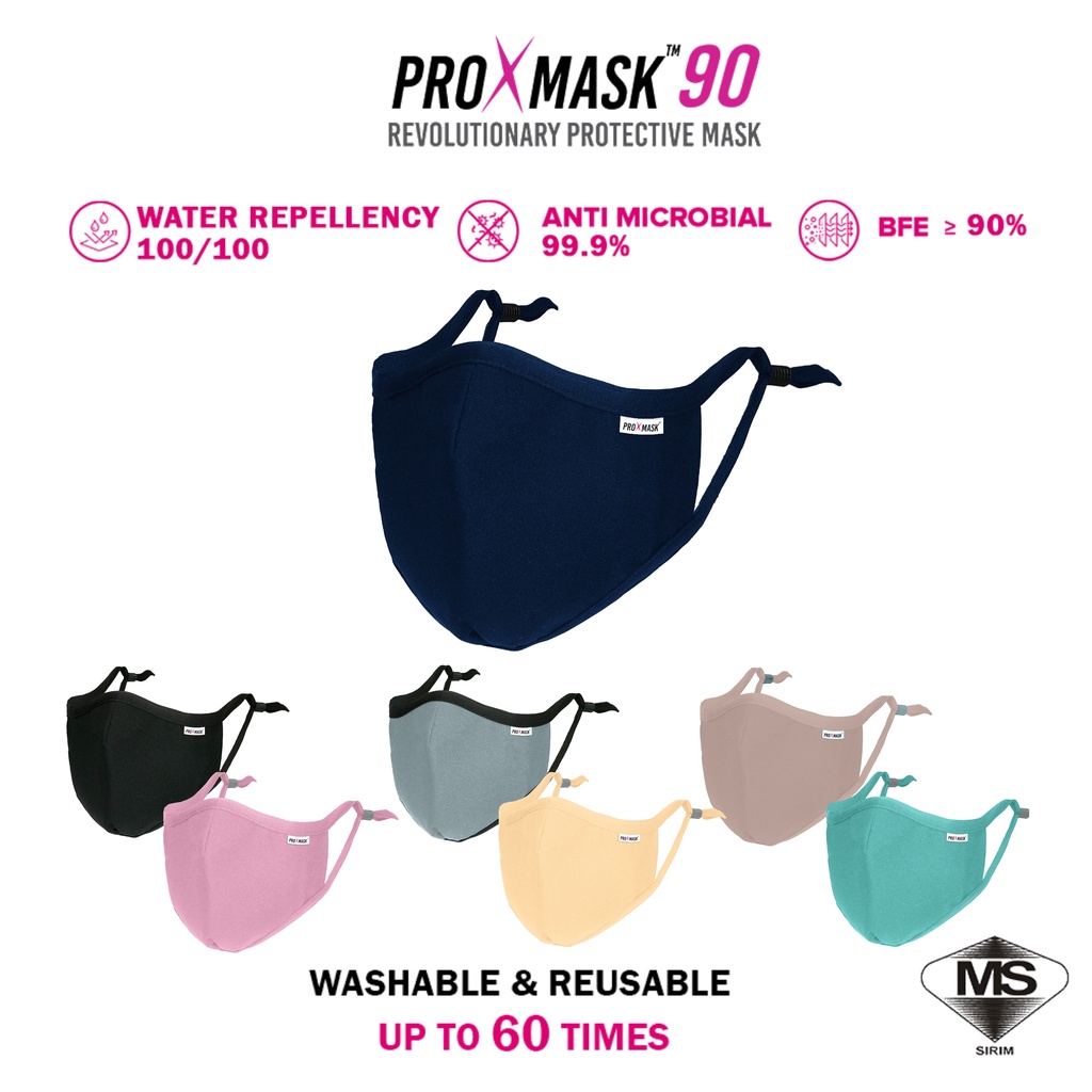 Proxmask 90 Revolutionary Anti Microbial Protective Mask (All Sizes ...