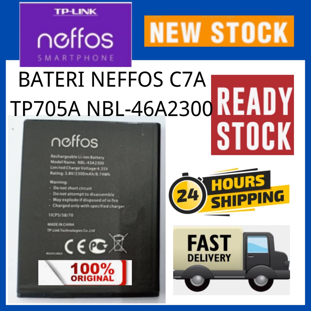 NEFFOS C7A TP705A NBL-46A2300 ORIGINAL HIGH QUALITY BATTERY | Shopee Malaysia