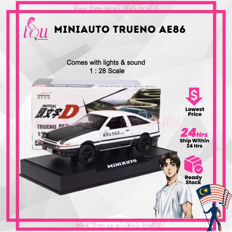 MINIAUTO Toyota AE86 Trueno 1:32 Die Cast Model diecast Initial D Mini ...