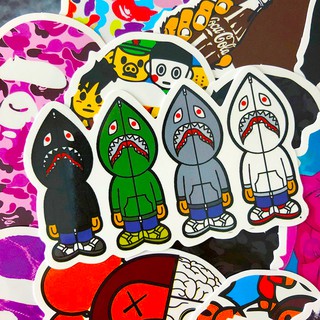 Y&P| 50pcs Bape Graffiti Waterproof Stickers Set | Shopee Malaysia