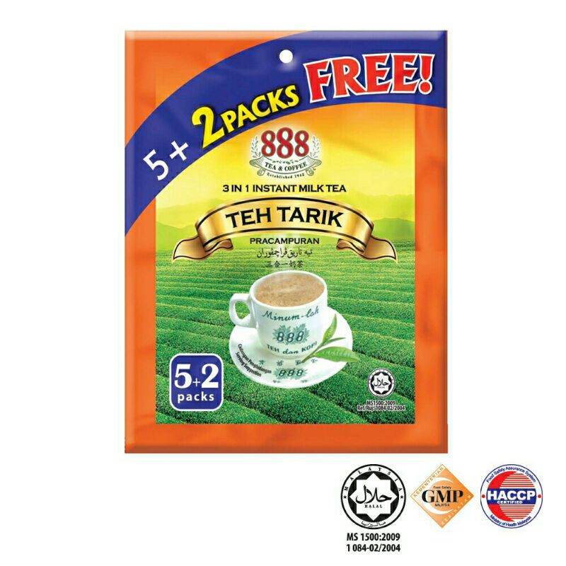 888 Teh Tarik / Milk Tea 3in1 17gm X 4 sachets (+2sachets) | Shopee ...
