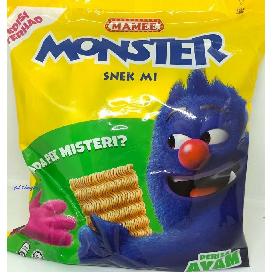 Mamee Monster Chicken Flavour Limited Edition 25gm x 8 packs (Ada Pek ...