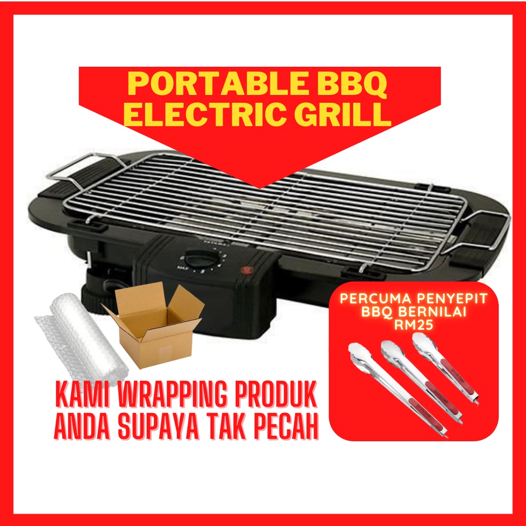 Portable BBQ Grill Smokeless Electric Meat Chicken Fish Satay Set ...
