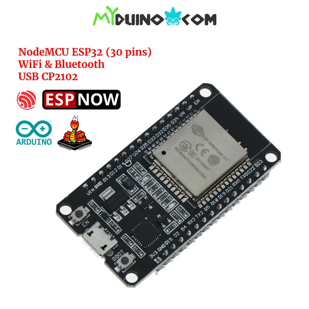 Nodemcu Esp32 Arduino Micropython Wifi Bluetooth Development Board Cp2102 Usb Driver Shopee
