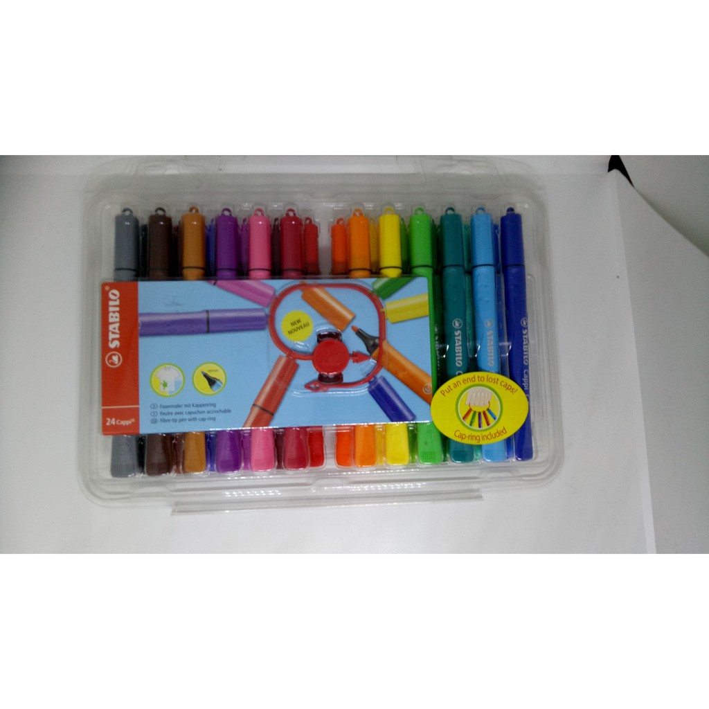 24 PCS Stabilo Fibre-tip pen | Shopee Malaysia