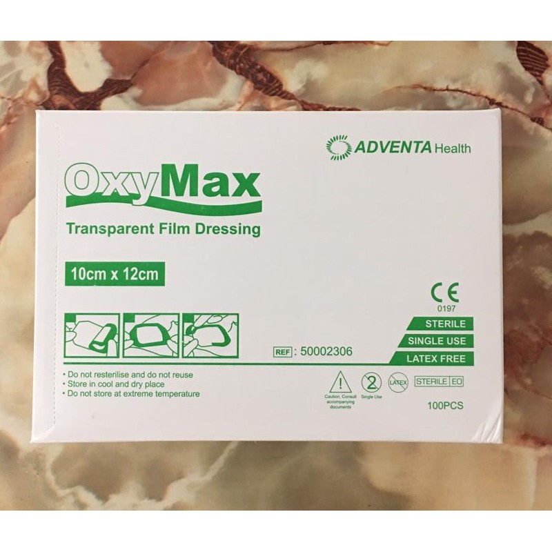 Adventa Oxymax Transparent Film Dressing, 10cm x 12cm, 100 pcs/box ...