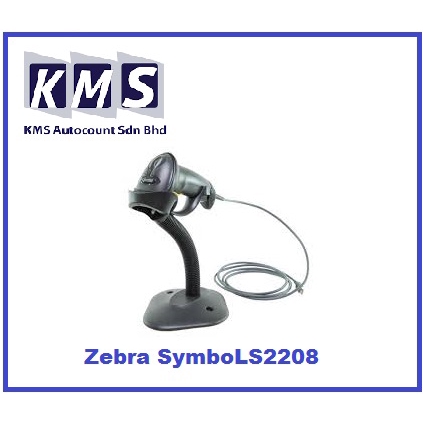 Barcode Scanner Zebra SymboLS2208-USB Cable and Stand Included Bar code ...