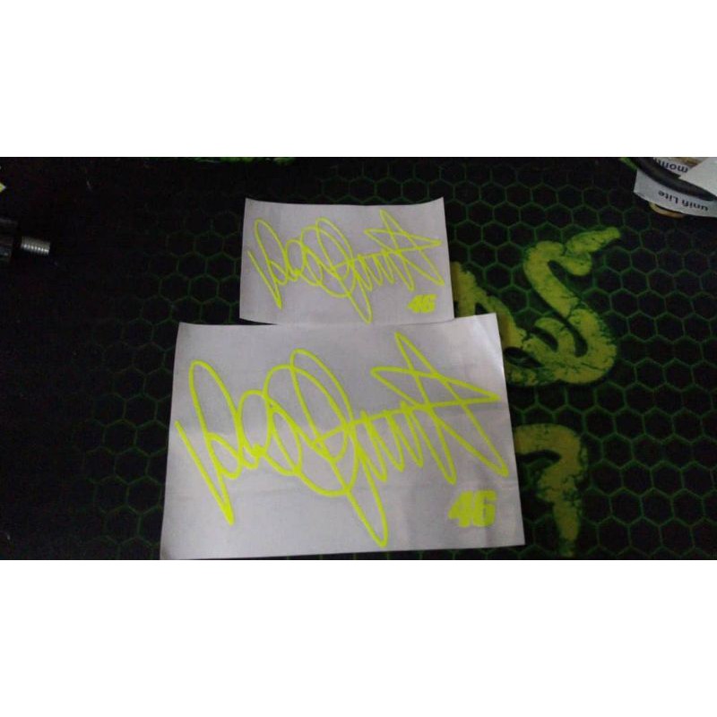 Sticker Potong Sign Rossi Kuning Fluorescent | Shopee Malaysia