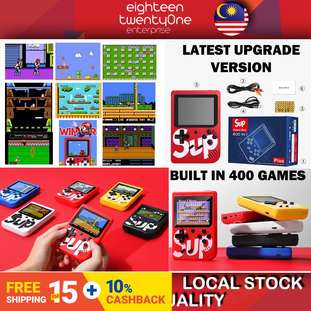 Mini SUP GameBox GameBoy game console 400 Classic Sup game | Shopee ...