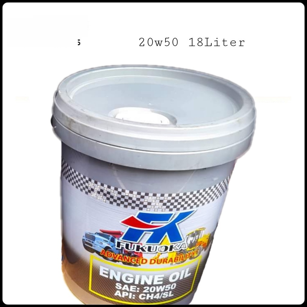 FK Fukuoka 20W50 Engine Oil 18Liter CH4/SL ( 18L ) | Shopee Malaysia