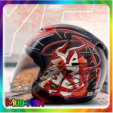 TOPI ARC RITZ YF DRAGON HELMET (RED) | Shopee Malaysia