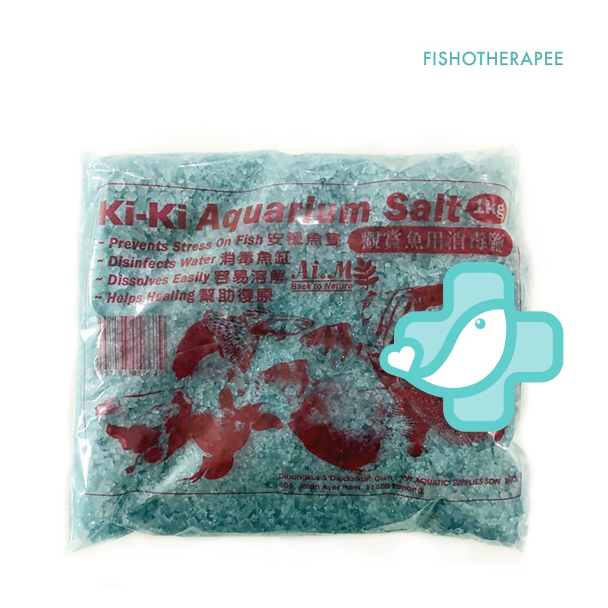 Ai.m Ki-ki Aquarium Blue Salt 1kg Freshwater Anti White Spot Bacteria Garam Biru Akuarium Kolam ...