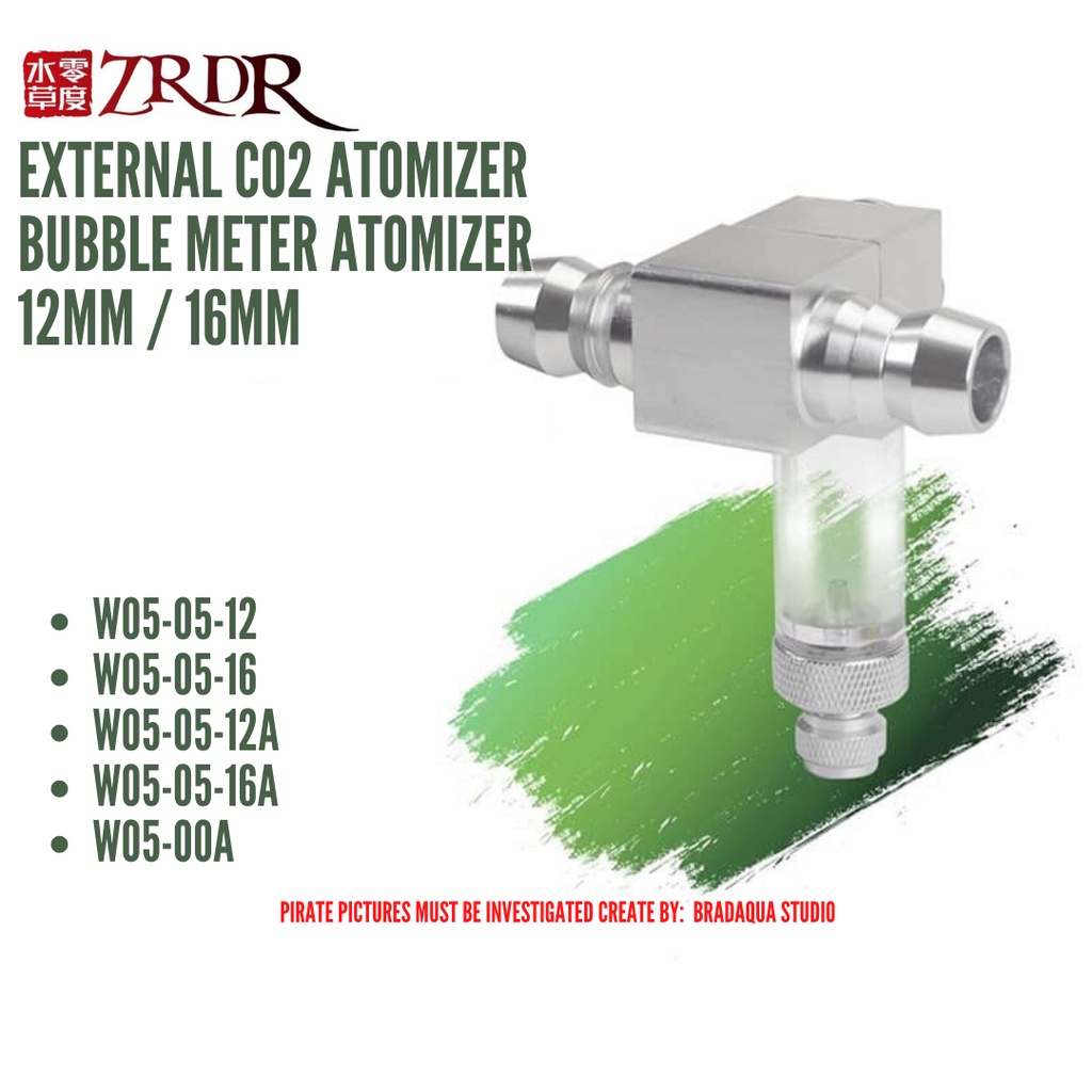 ZRDR External Co2 Atomizer & Bubble Meter Atomizer 12mm / 16mm | Shopee ...