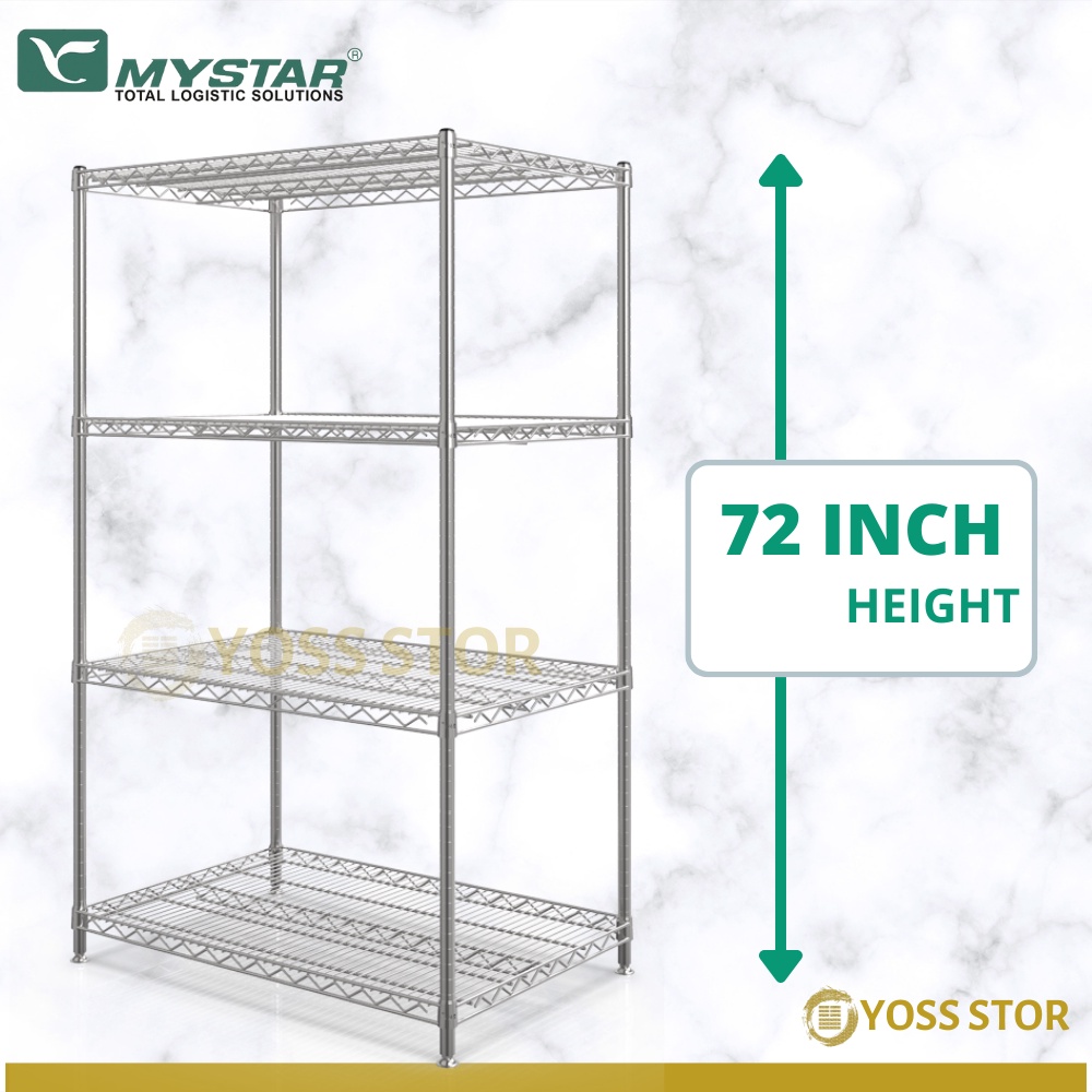 YOSS Mystar H1800mm 4 Level Wire Rack Heavy Duty Multi-function Pot ...