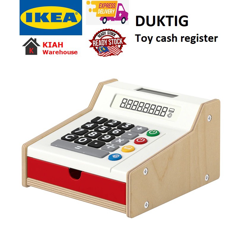 Mesin Duit Mainan Kanak-Kanak DUKTIG Toy Cash register Cashier Children ...