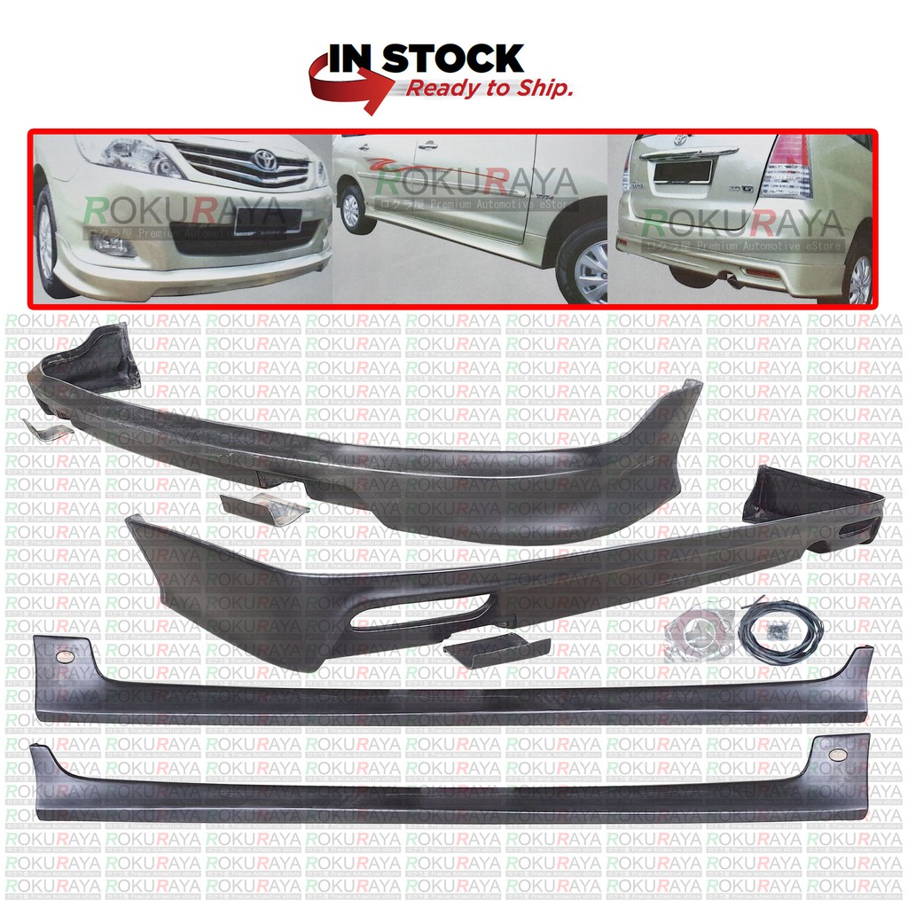 Toyota Innova 1st Gen (2008 Facelift) OEM Style PU Getah Rubber Bumper ...