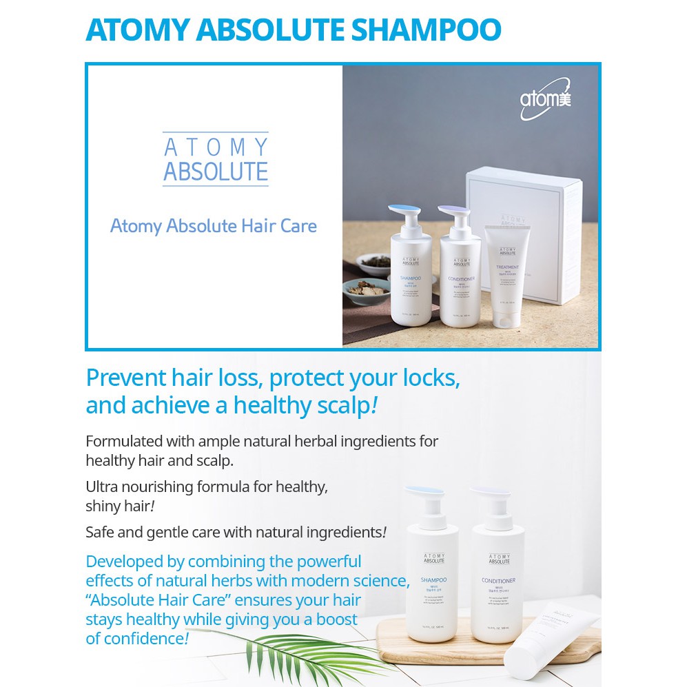 [ATOMY] Absolute Hair Care Shampoo (500ml) | Shopee Malaysia