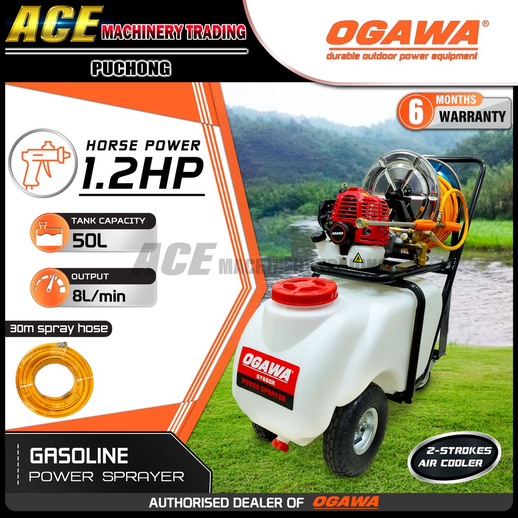 [ 100% Original ] OGAWA (SY660R) Trolley Petrol Engine Power Sprayer (2 ...